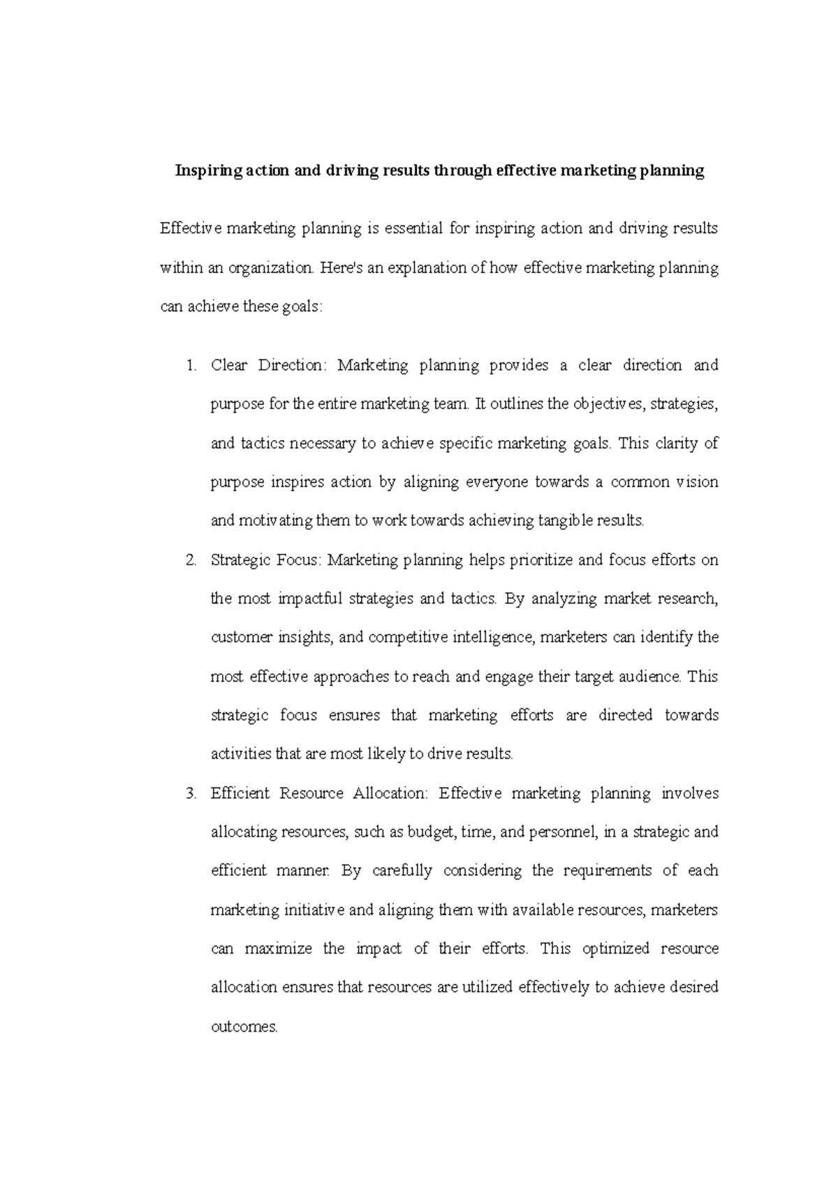 Inspiring action and driving results through effective marketing ...