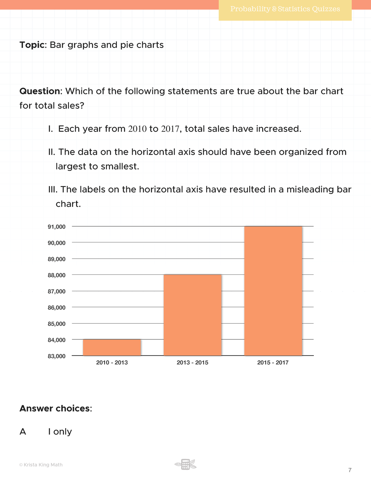Bar-graphs-and-pie-charts - Topic: Bar graphs and pie charts Question ...