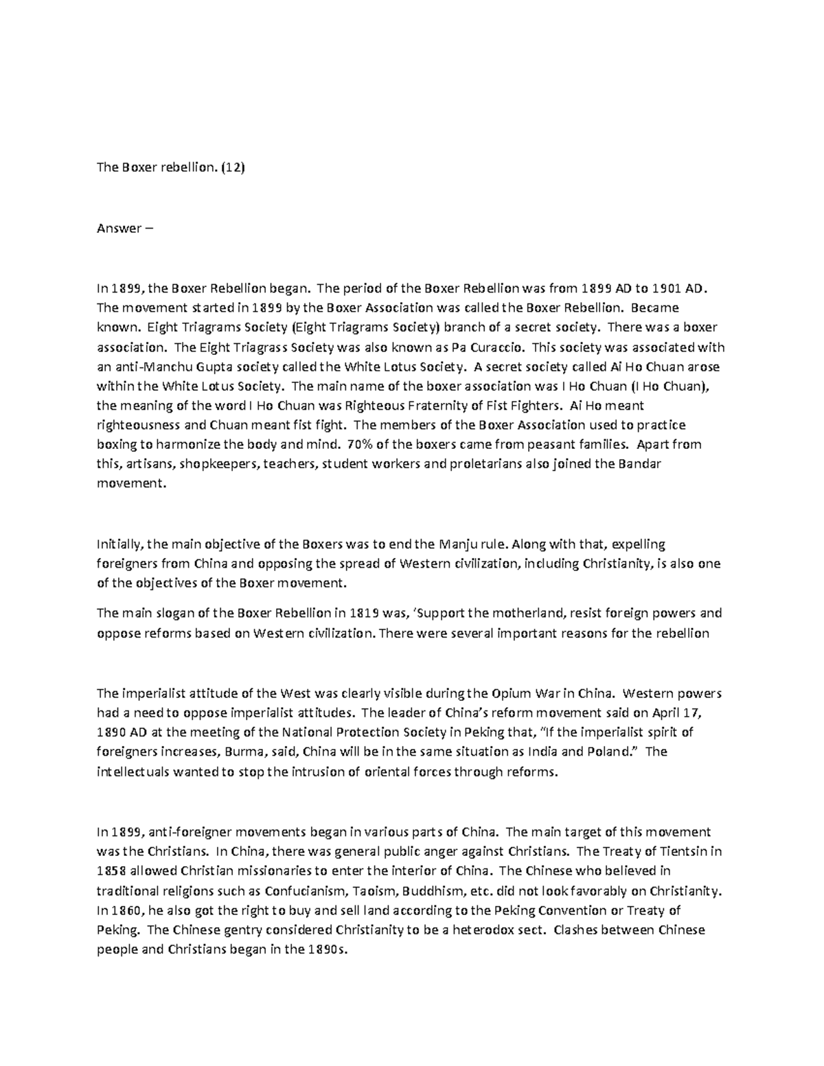 Document (1) - Lectures regarding history of India - The Boxer ...