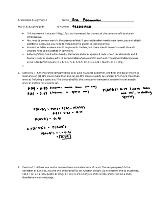 Quiz 04 sol - quiz 4 question and solution - Quiz STAT/MATH 318 ...