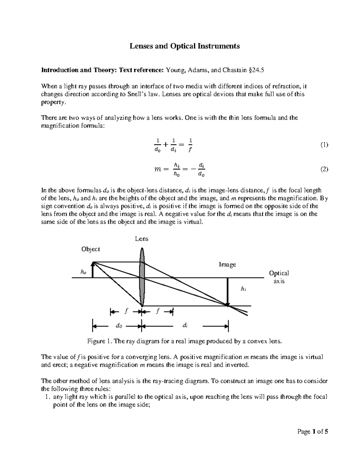 Lenses and Optical Instruments AH - Lenses and Optical Instruments ...
