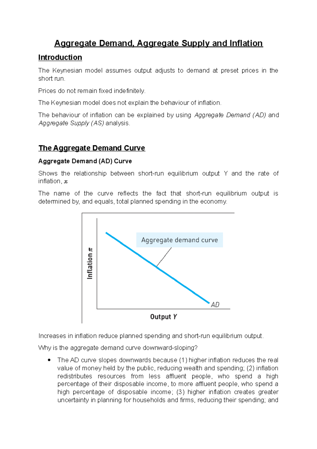 8.AD/AD Diagram and Explanation - Aggregate Demand, Aggregate Supply ...