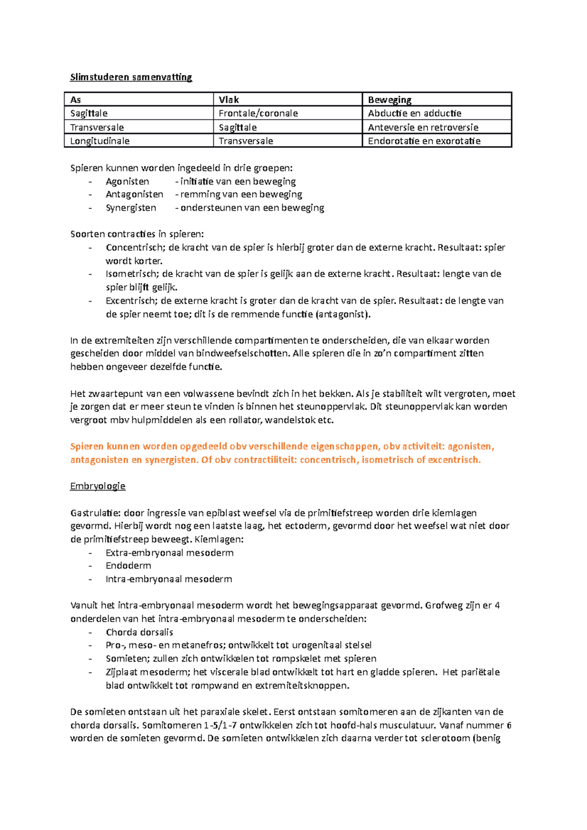 Slims. samenvatting - Slimstuderen samenvatting As Vlak Beweging ...