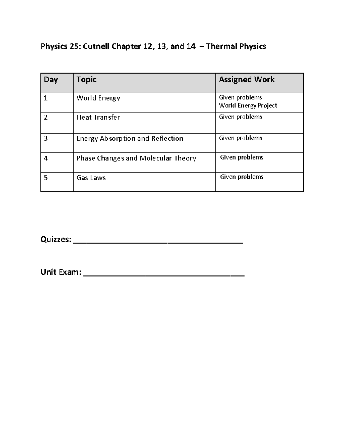 Thermal Physics Notes - Physics 25: Cutnell Chapter 12, 13, and 14 ...