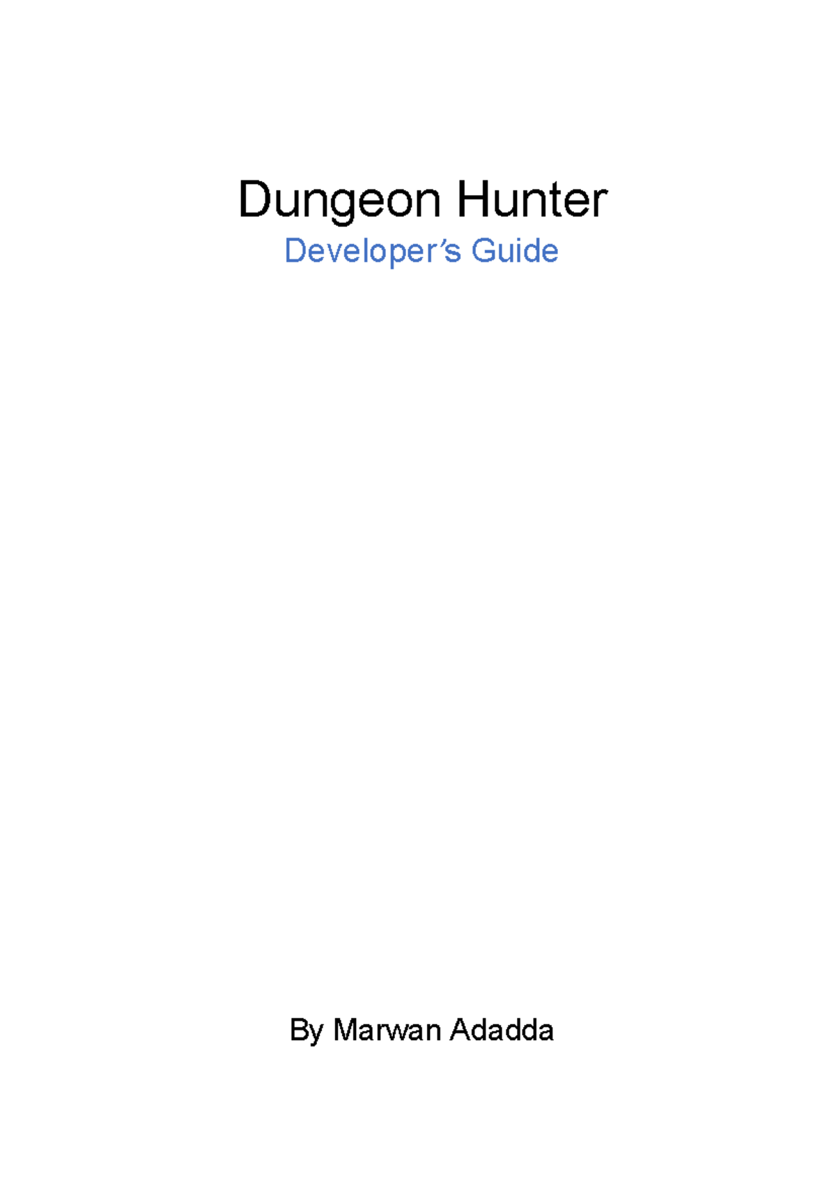 Marwan Adadda - Developers Guide template - Studocu