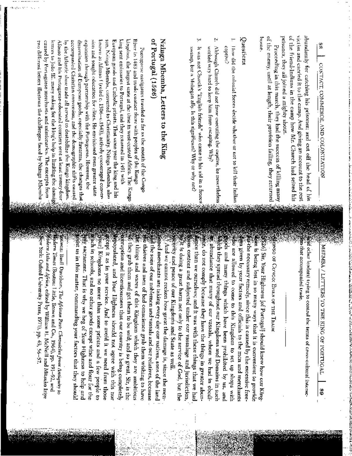 Nzinga Mbemba - Chapter Readings - 88 CONTACT, COMMERCE, AND ...