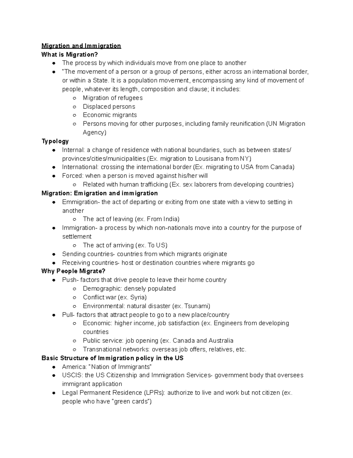 Migration and Immigration - It is a population movement, encompassing ...