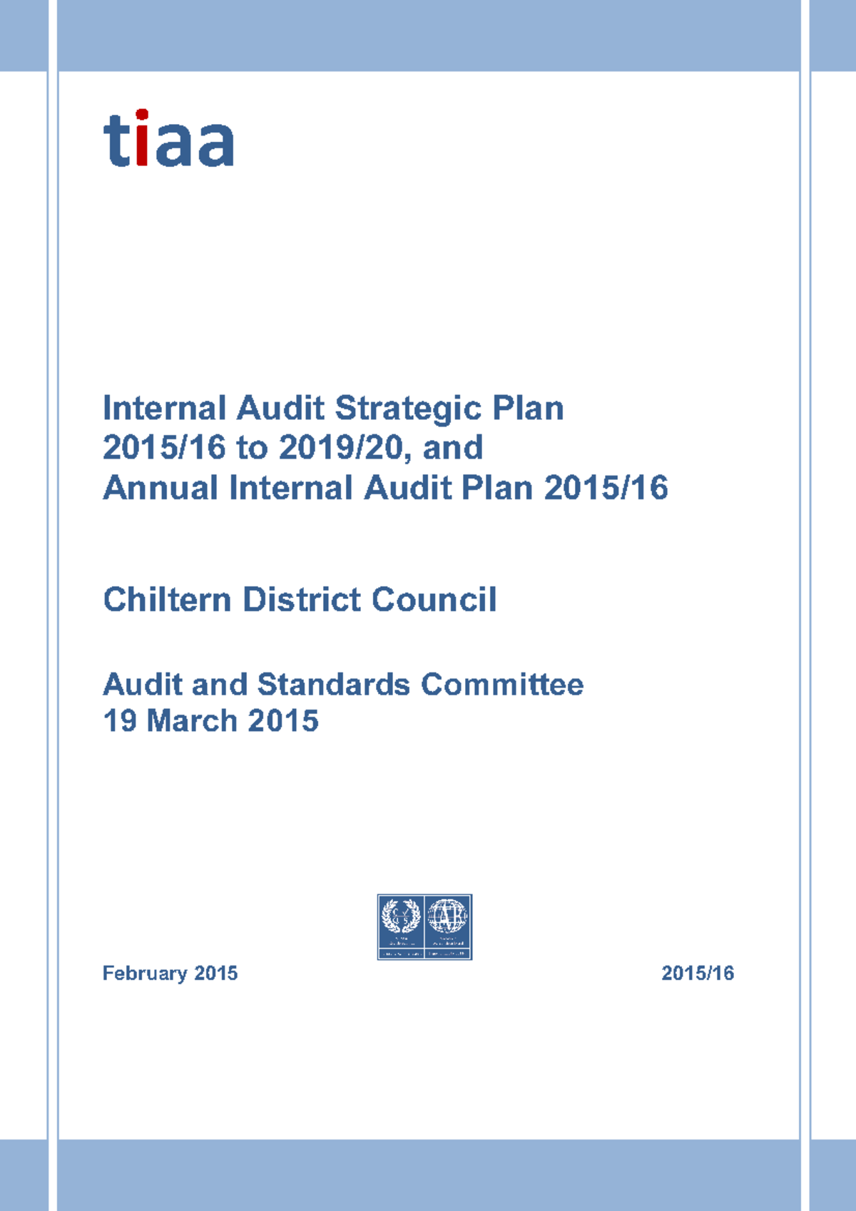 Comprehensive Internal Audit Strategic Plan Example - Classification ...
