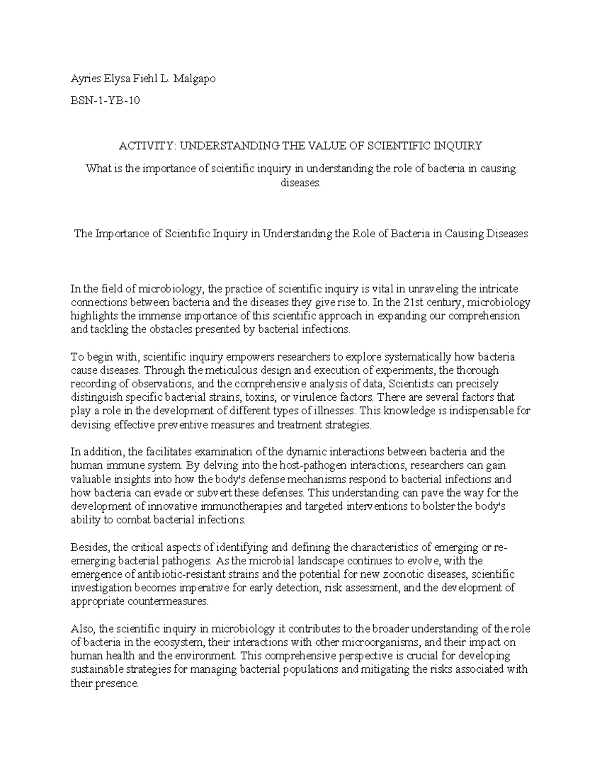 MICP LAB Activity - Ayries Elysa Fiehl L. Malgapo BSN-1-YB- ACTIVITY ...