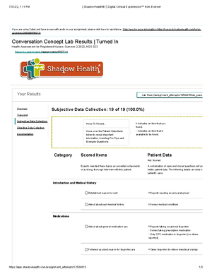 Chestpain. Labpass - Lab pass for chest pain - NSG-323 - UNC Wilmington ...