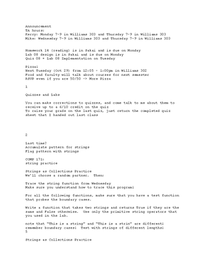 171-25-Lists - Professor barr - Announcement TA hours: Kerry: Monday 7 ...