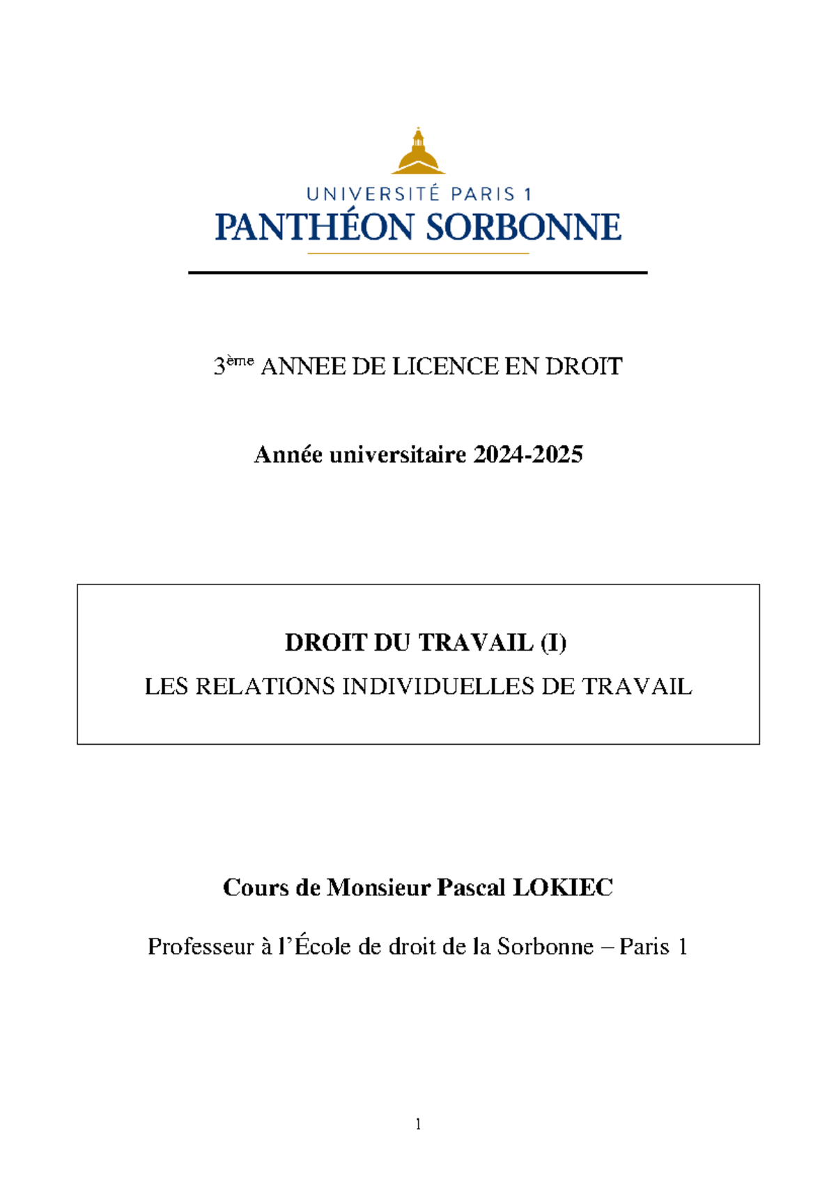 Fascicule TD RIT 2025 V2 - 3 ème ANNEE DE LICENCE EN DROIT Année ...