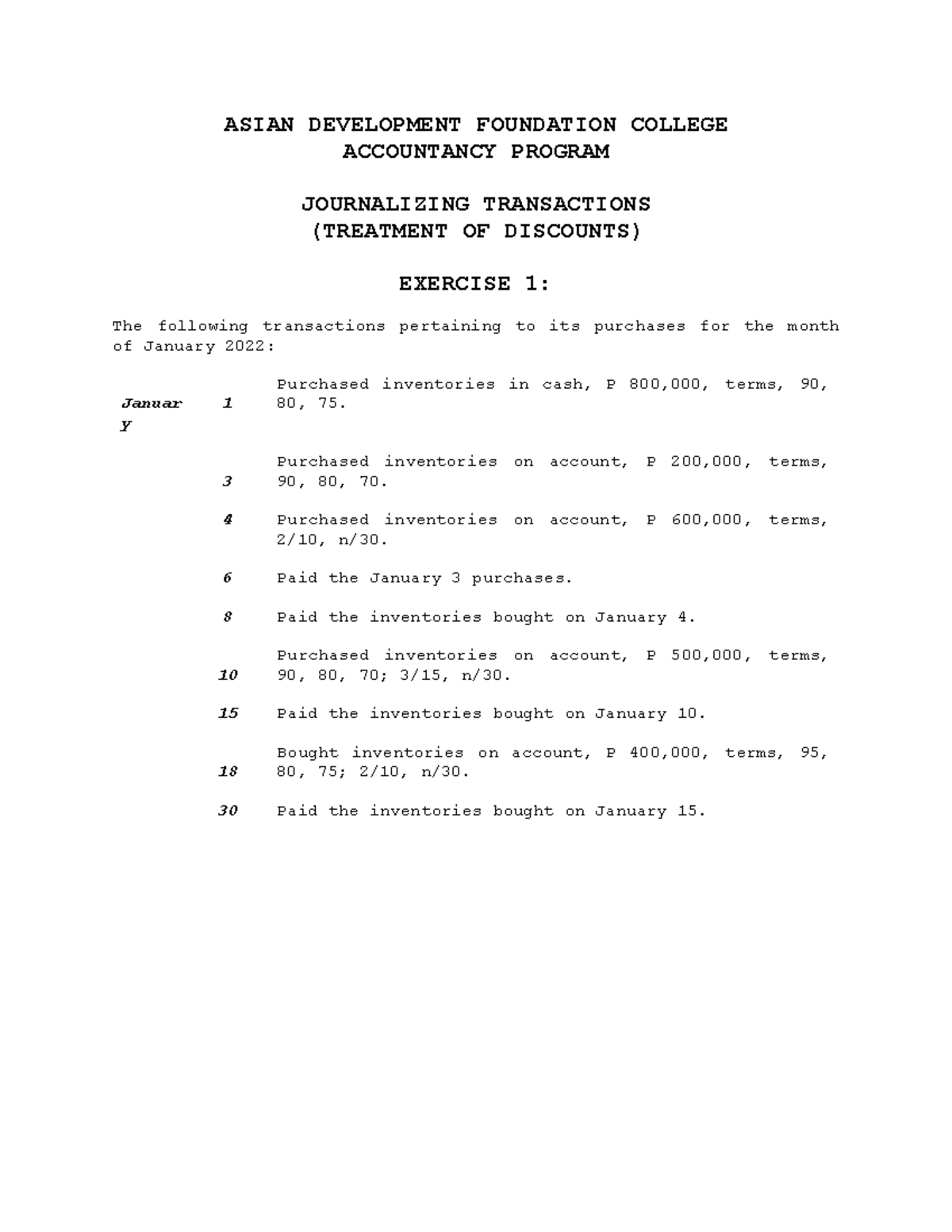 Journalizing- Activities-3 - ASIAN DEVELOPMENT FOUNDATION COLLEGE ...