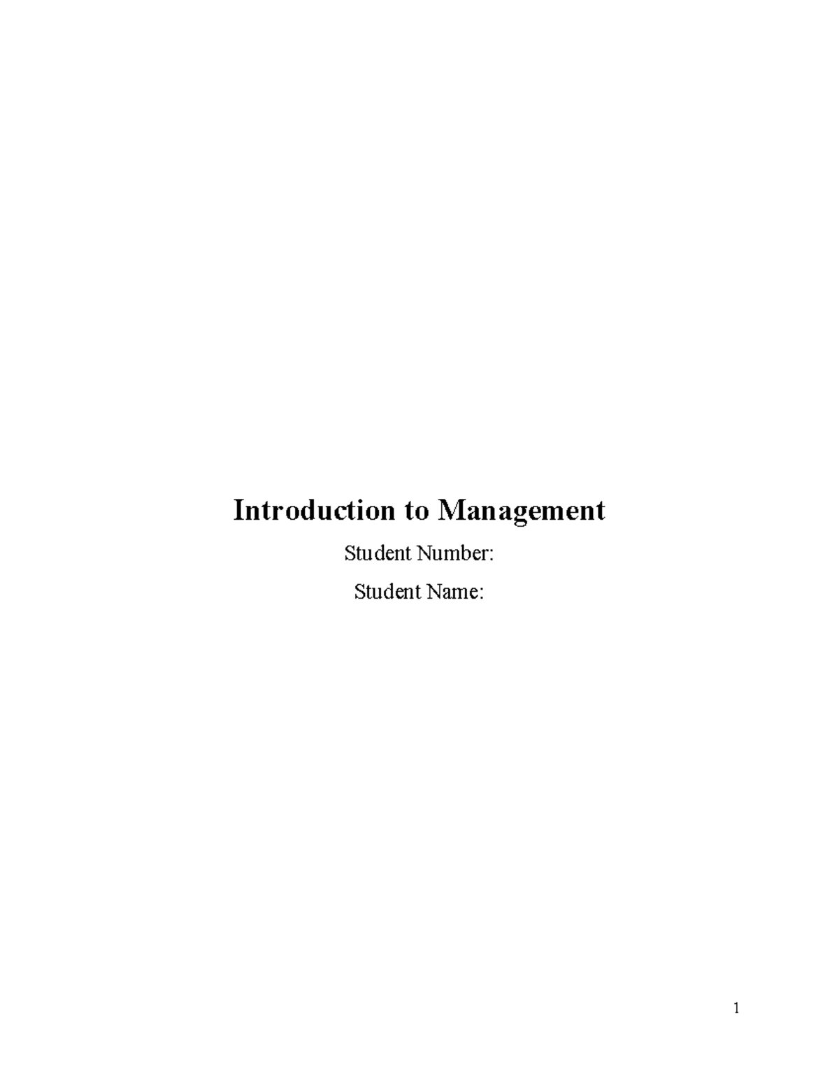 Zakaria GBS Suffolk ITM 1500 - Introduction to Management Student ...