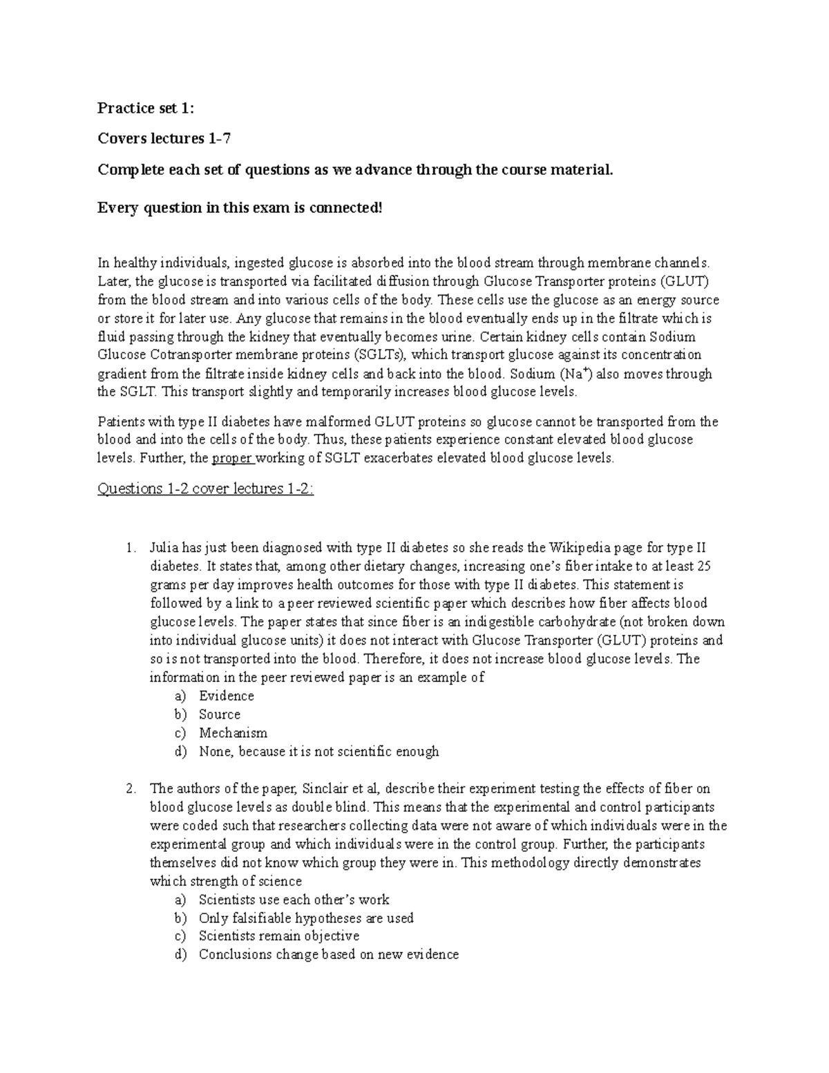 Practice set 1 lecs 1-7 - Practice set 1: Covers lectures 1- Complete ...