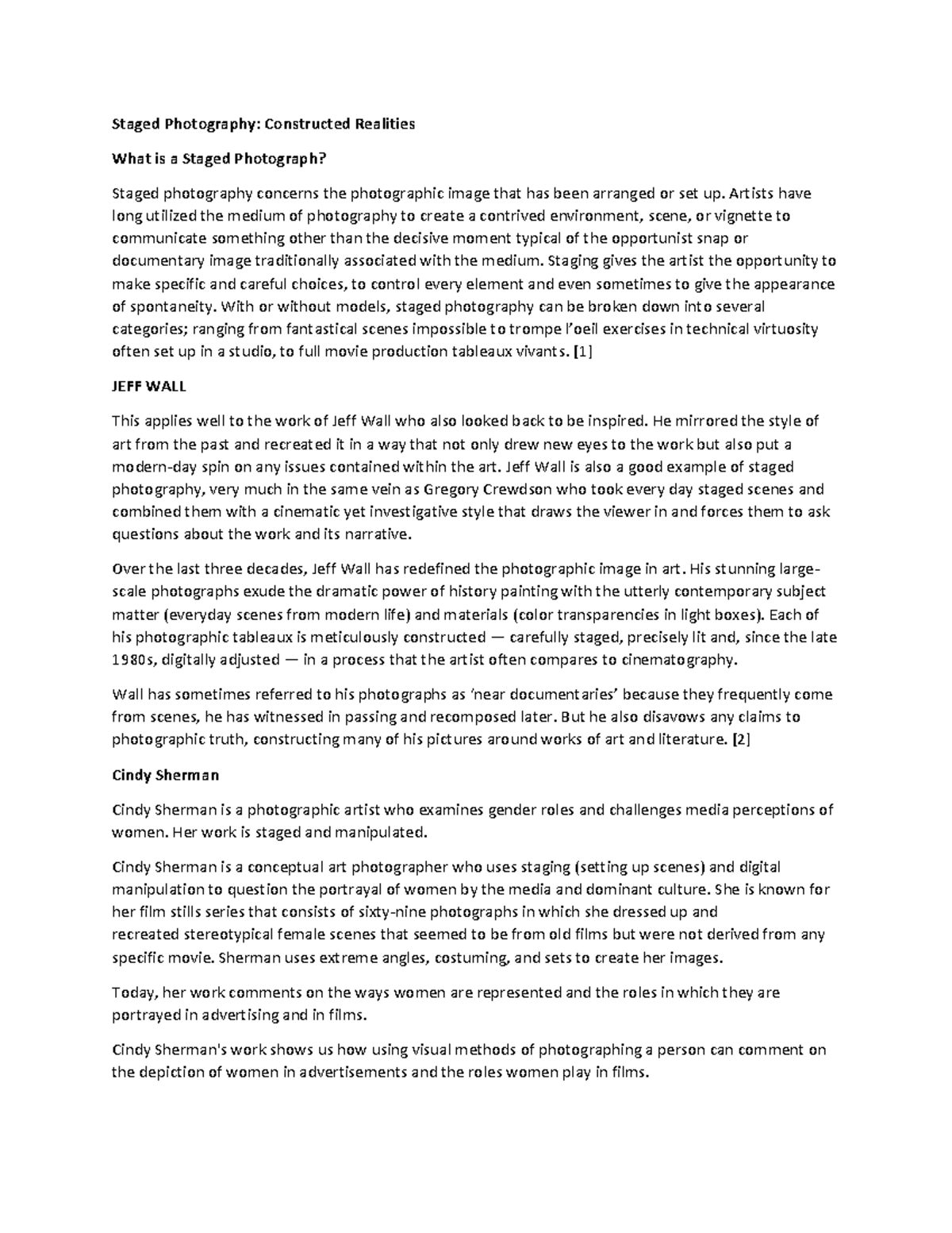 Staged Photography - Constructed Realities - Staged Photography ...