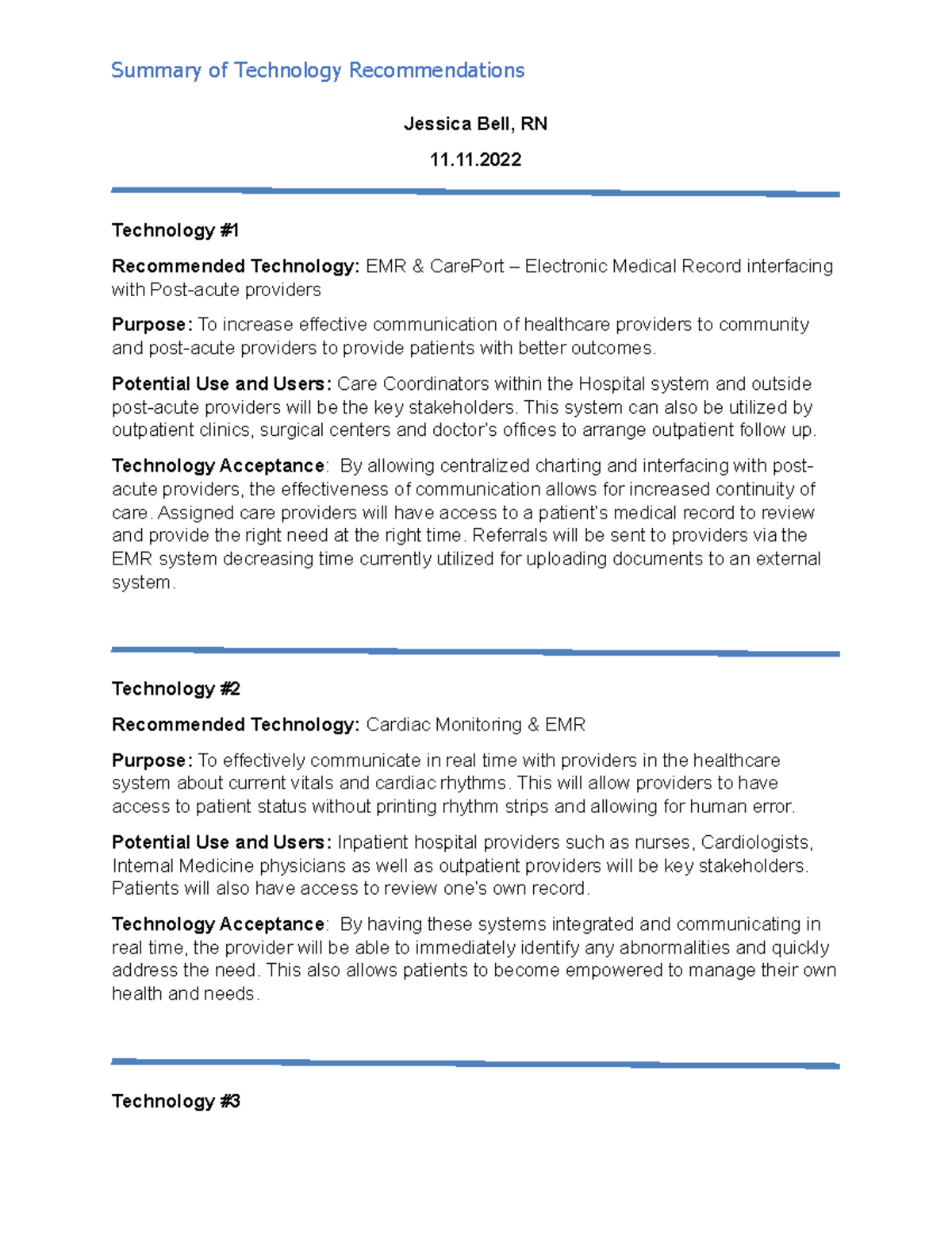 Technology Summary - No revisions - Summary of Technology ...