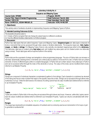 Laboratory Activity 5 - Functions, Modules, and Packages - Laboratory Activity No. 5 Functions ...