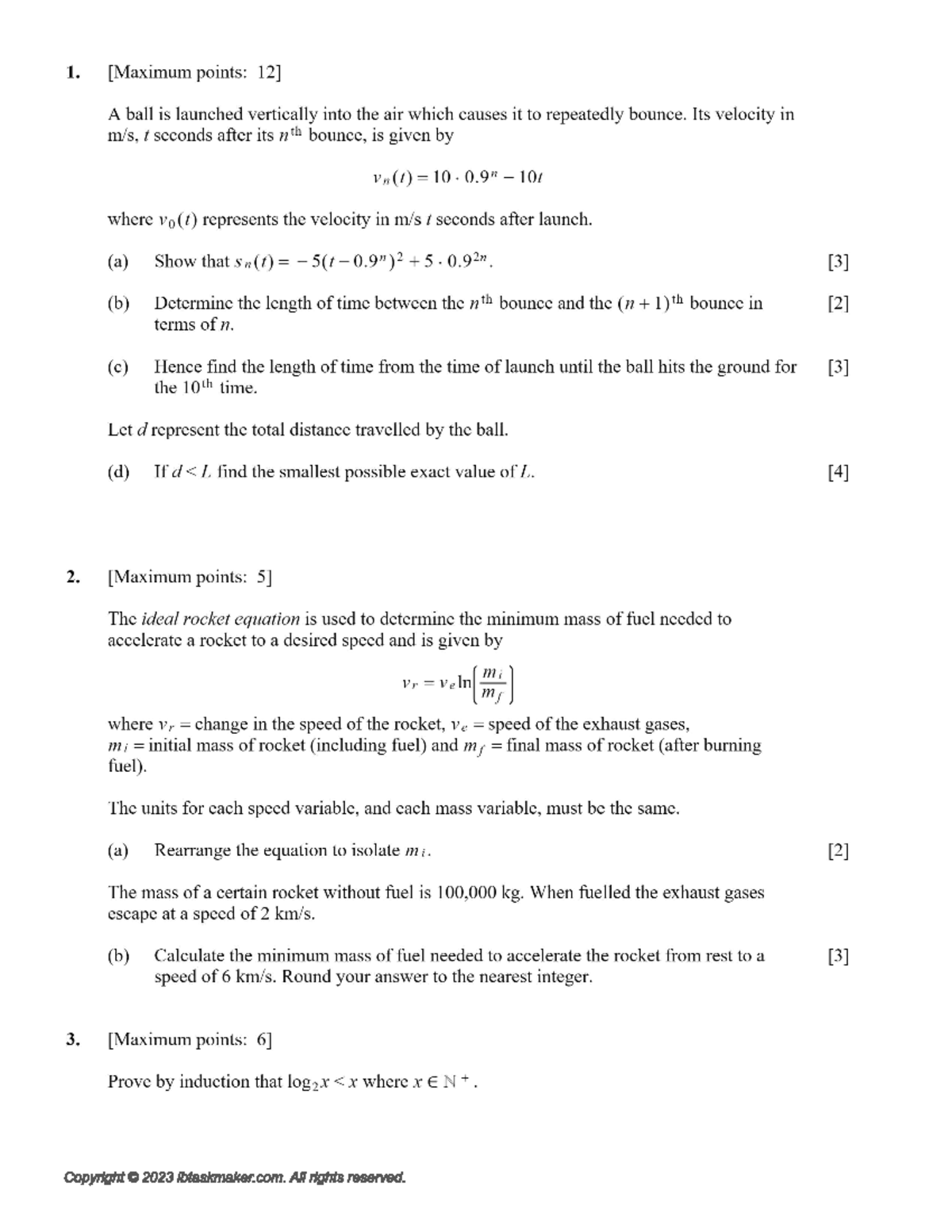 IBDP 1 Holiday homework - IB Math AA HL - Studocu