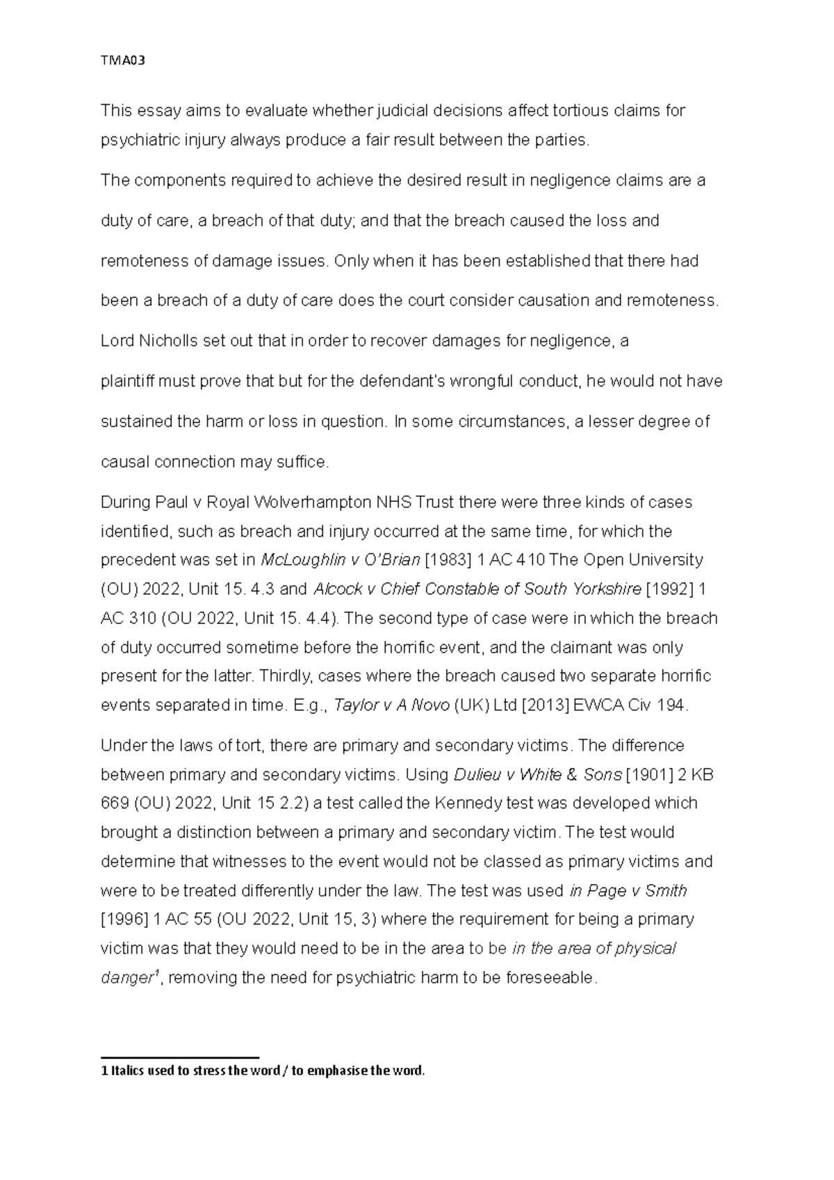 James Timms TMA 03 - 3rd essay - This essay aims to evaluate whether ...