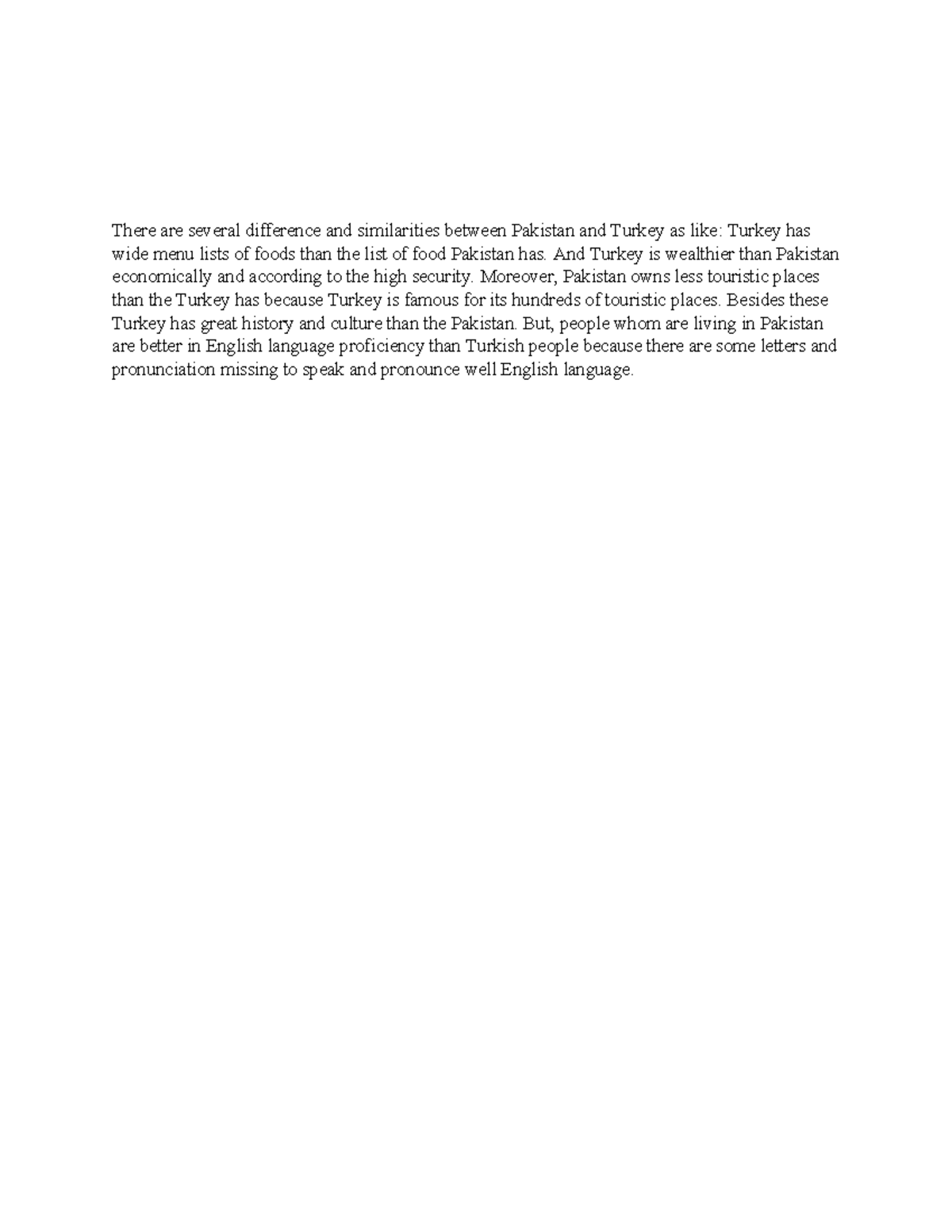 Compare and contrast paragraph - There are several difference and ...
