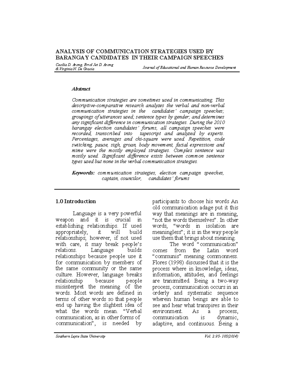 225-Article Text-372-1-10-202011 25 - ANALYSIS OF COMMUNICATION ...