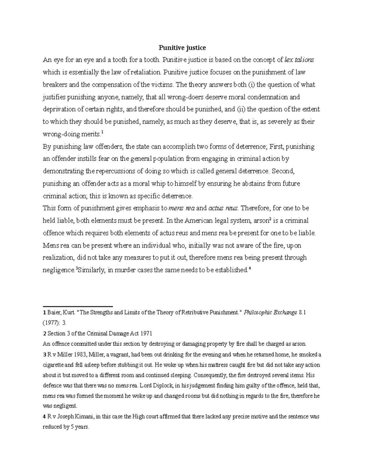 CRIME AND PUNISHMENT - Punitive justice An eye for an eye and a tooth ...