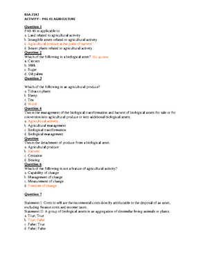 PAS 41 - PAS 41 AGRICULTURE - PAS 41: AGRICULTURE ito yang magcocover ...