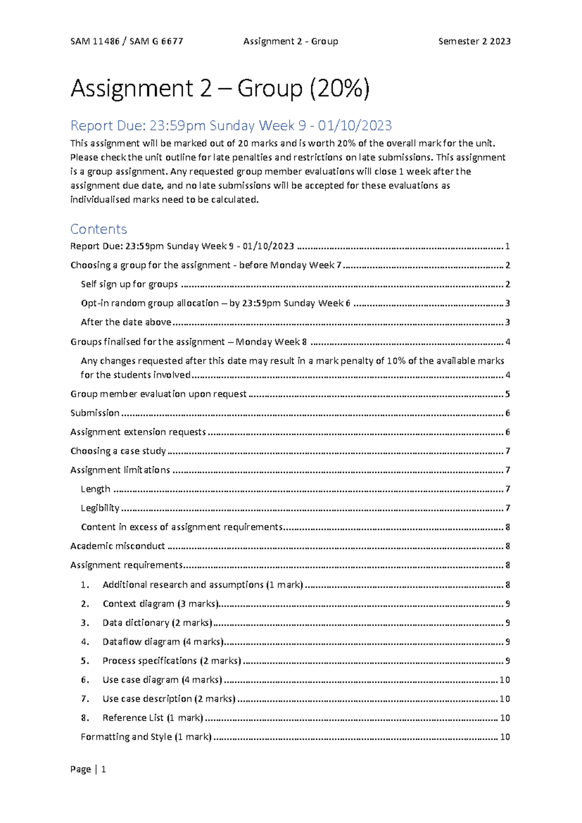 Assignment 2 Group - 2023 S2 - Assignment 2 – Group (20%) This ...