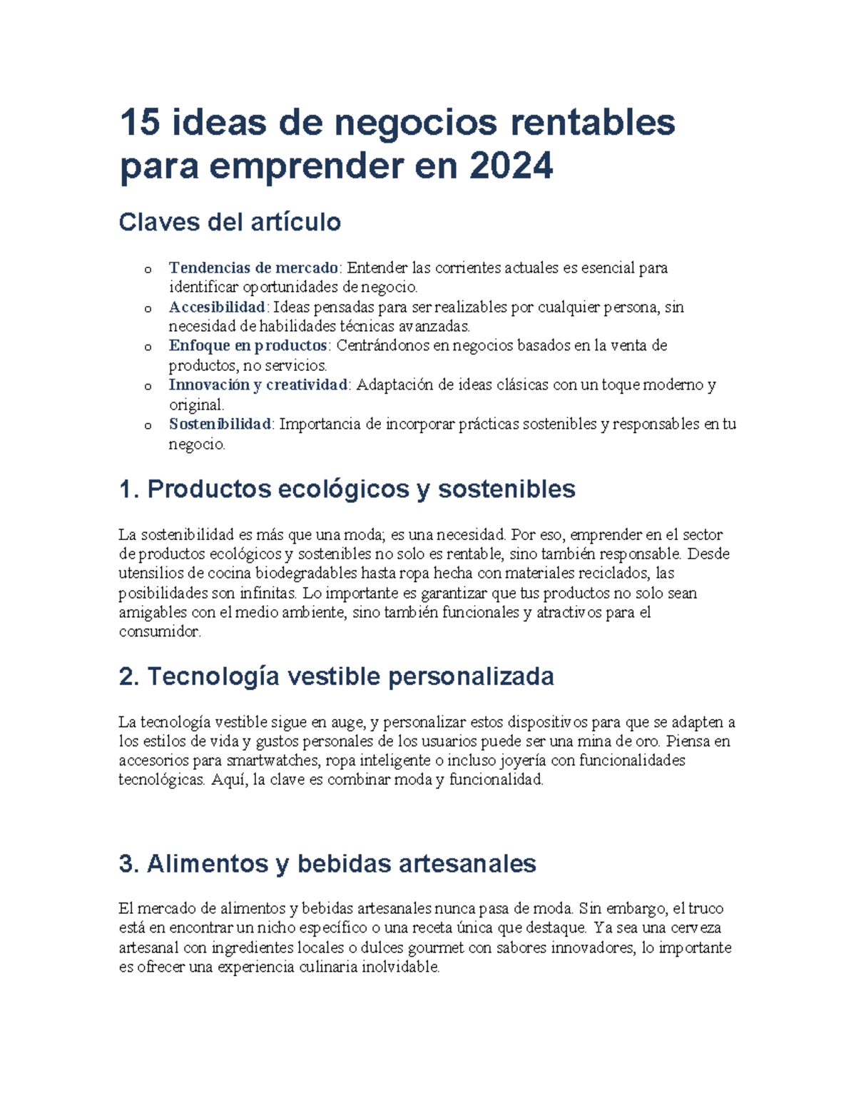 15 ideas de negocios rentables para emprender en 2024 - o Accesibilidad: Ideas pensadas para ser ...
