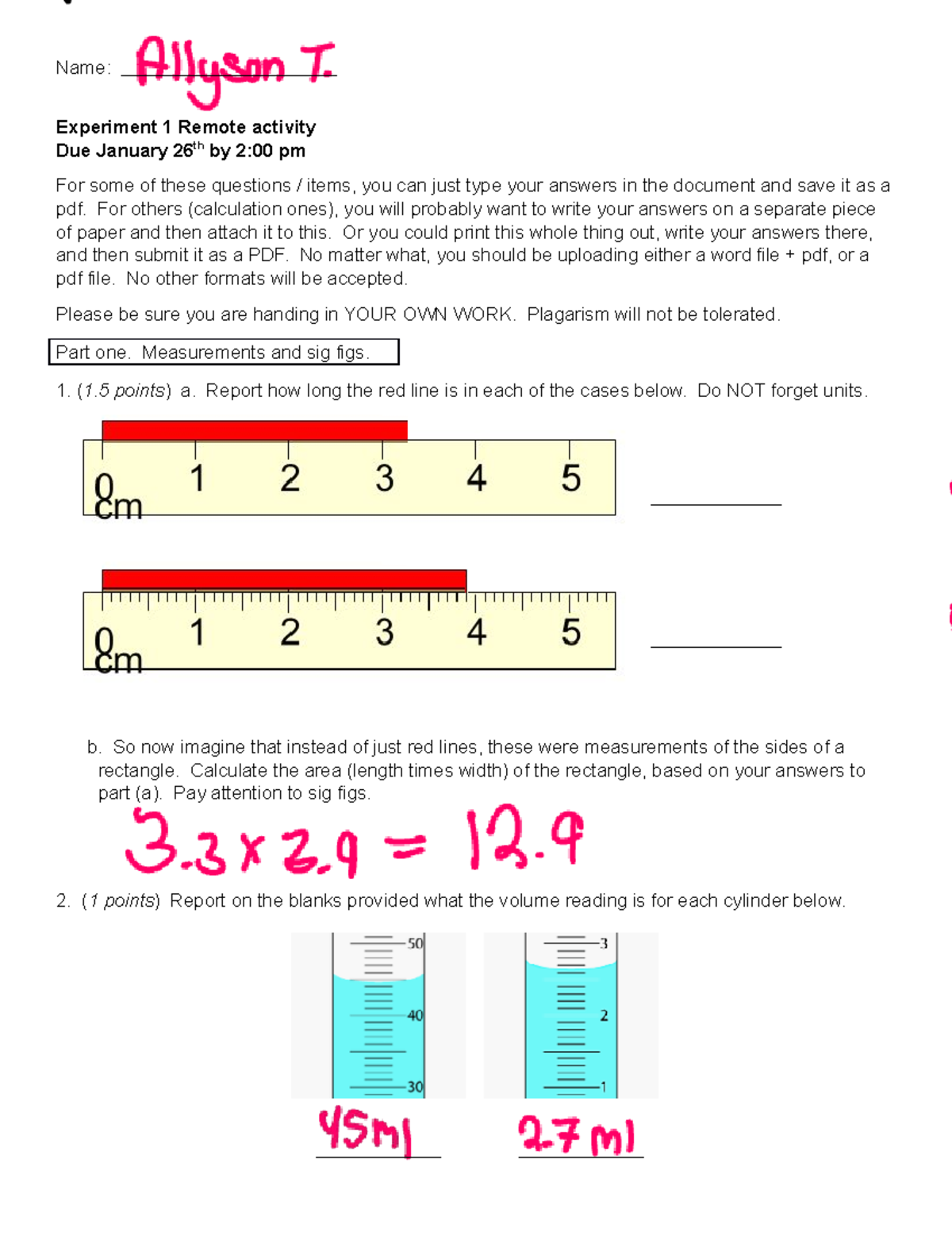Remote I Experiment - Assignment - Name: Experiment 1 Remote activity ...