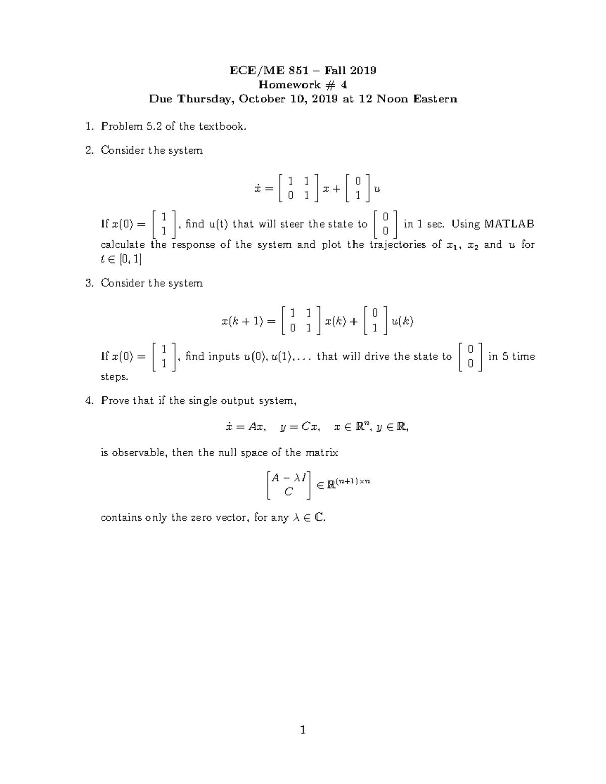HW4 - HW4 - ECE 851 - MSU - Studocu