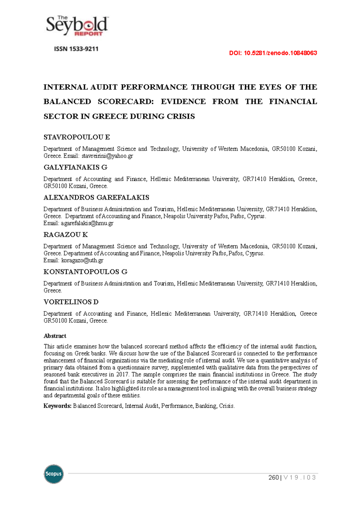اداء التدقيق الداخلي من خلال عيون بطاقة الادا المتوازن - INTERNAL AUDIT ...