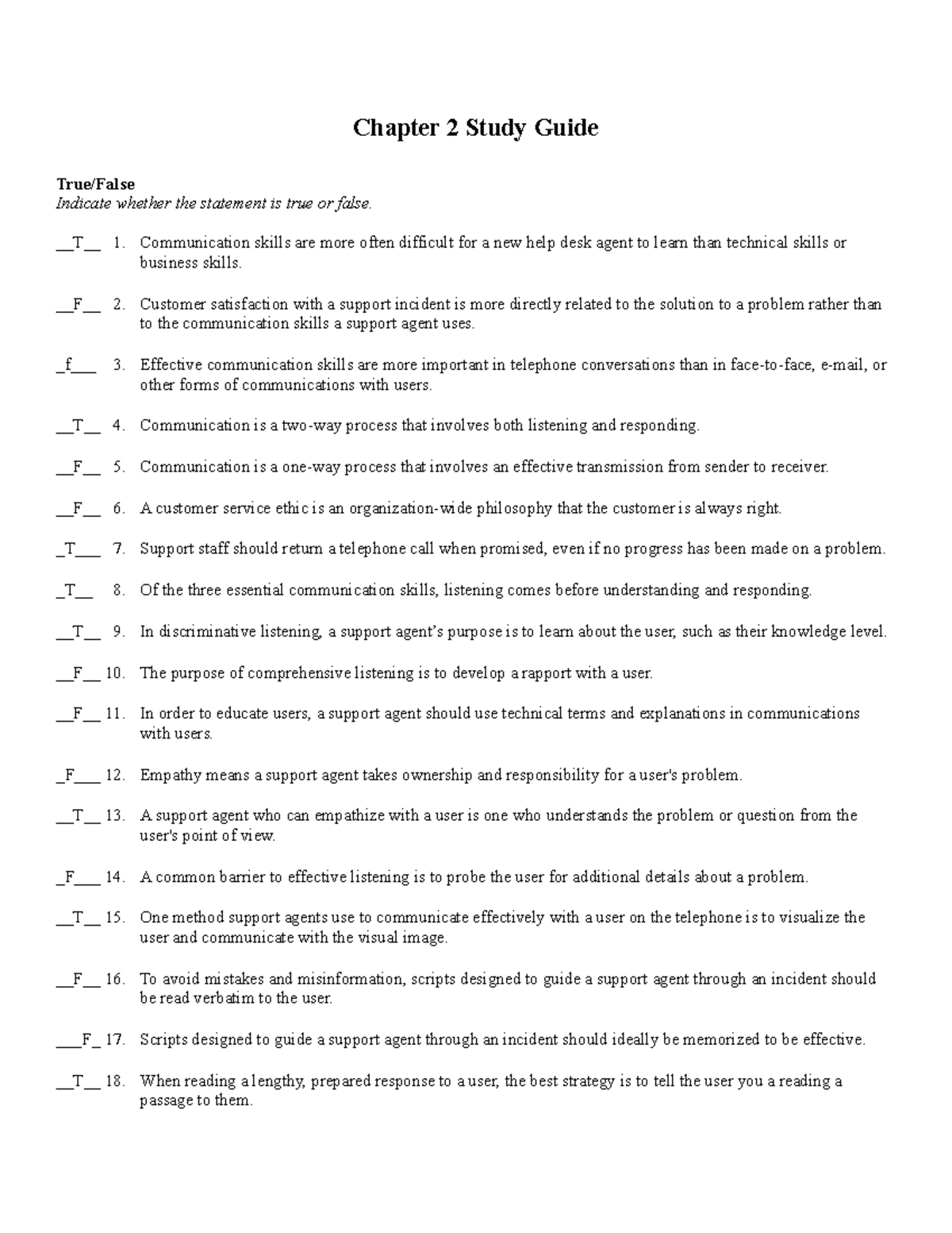 Itsc2439 ch02 sg - Computers - Chapter 2 Study Guide True/False ...