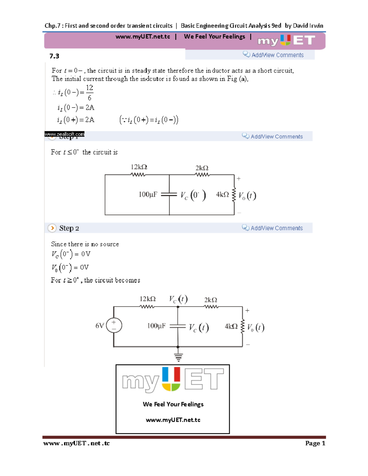 Chp. 7 (part 1) - Lecture notes 7 - myUET.net | We Feel Your Feelings ...
