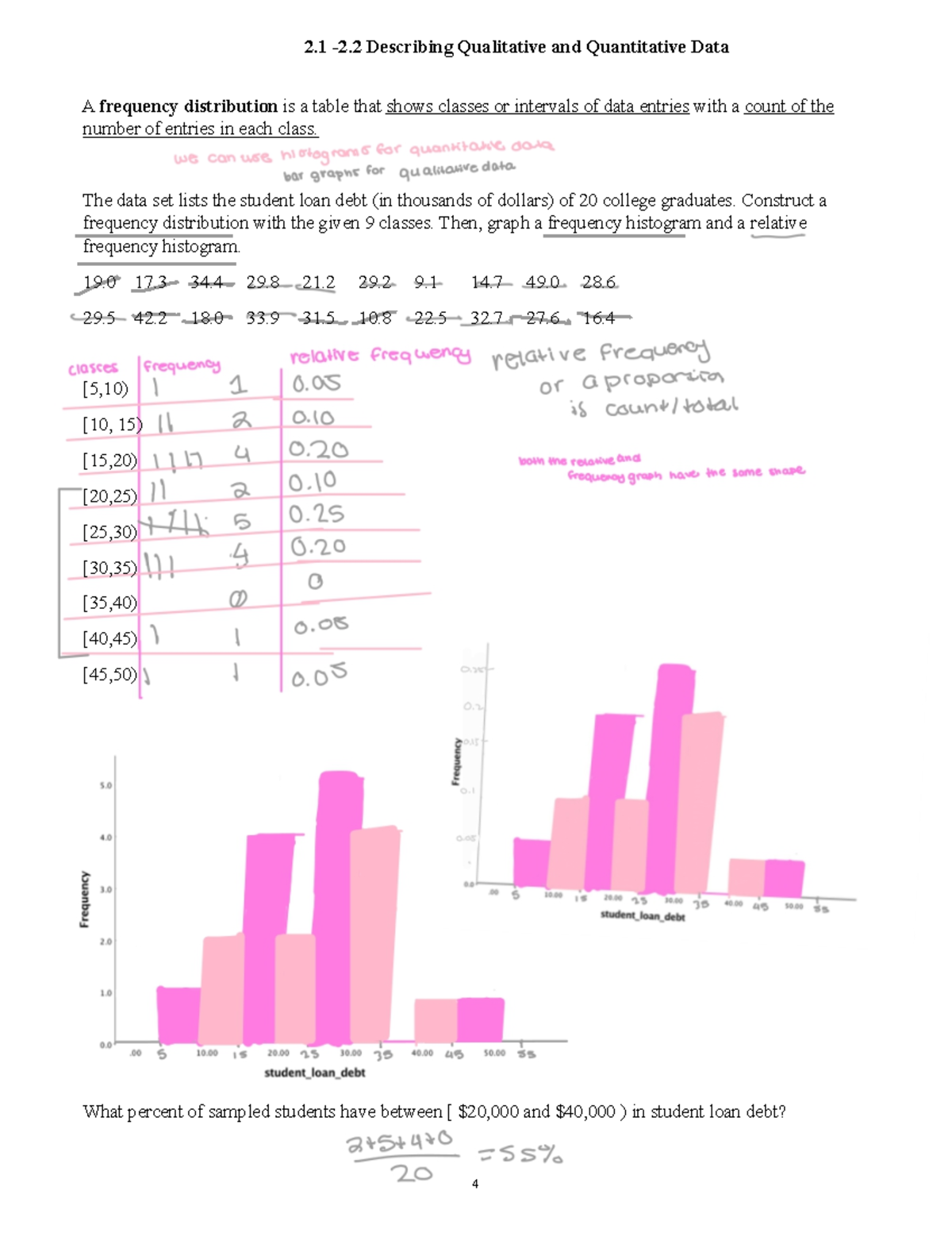 Statistical Methods ch2 - 2 -2 Describing Qualitative and Quantitative ...
