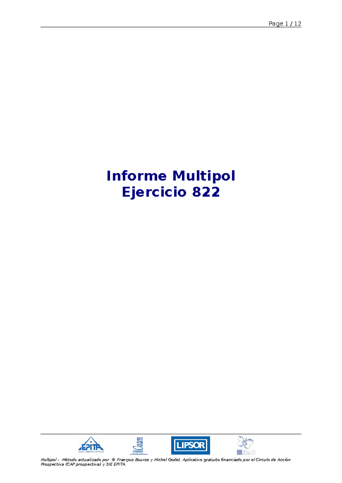 Informe final Multipol - Ejercicio 822 - Informe Multipol Ejercicio 822 ...