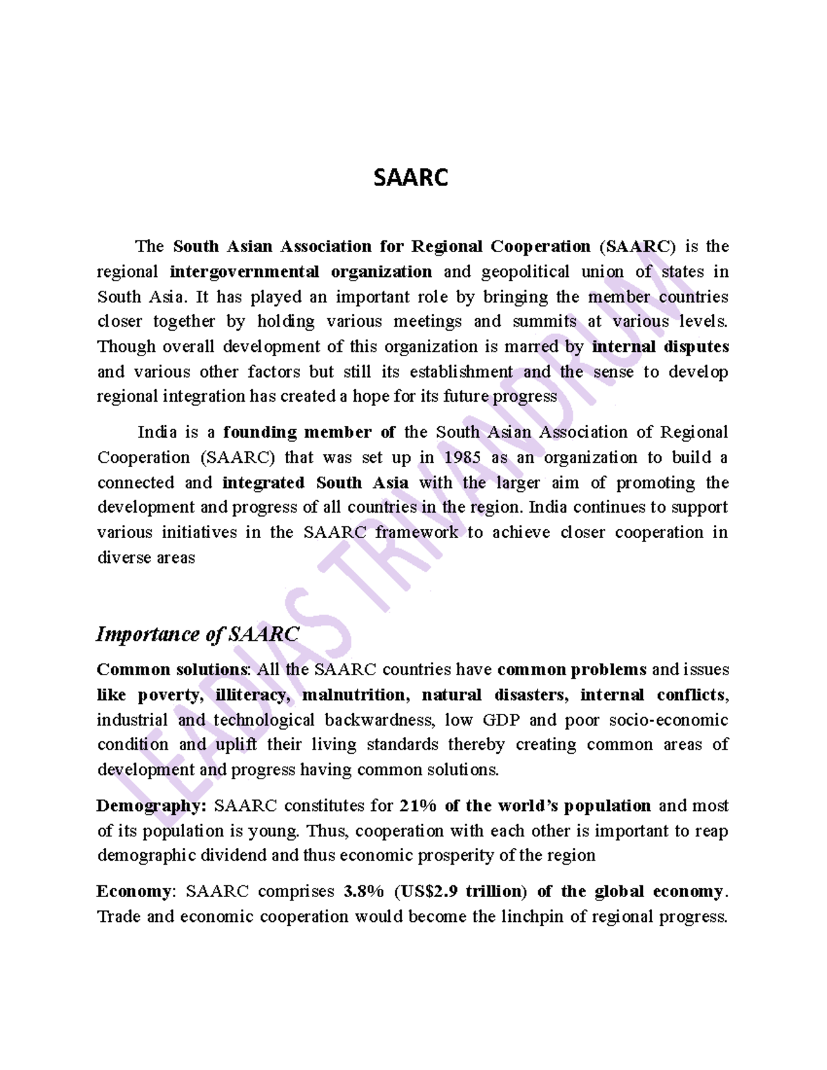Saarc - SAARC The South Asian Association for Regional Cooperation ...
