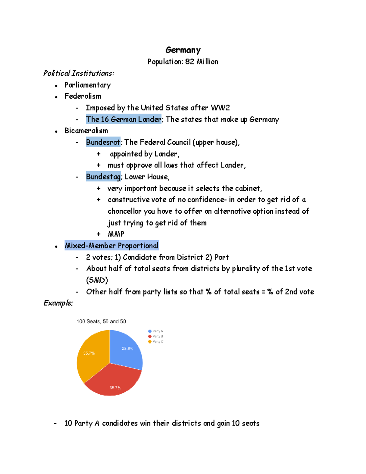 German Politics - Germany Population: 82 Million Political Institutions ...