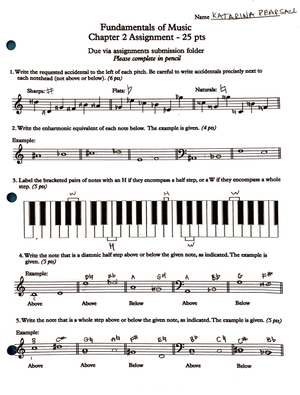 MUSC 1030 / Fundamentals of Music / CH. 6 / Homework Assignment ...