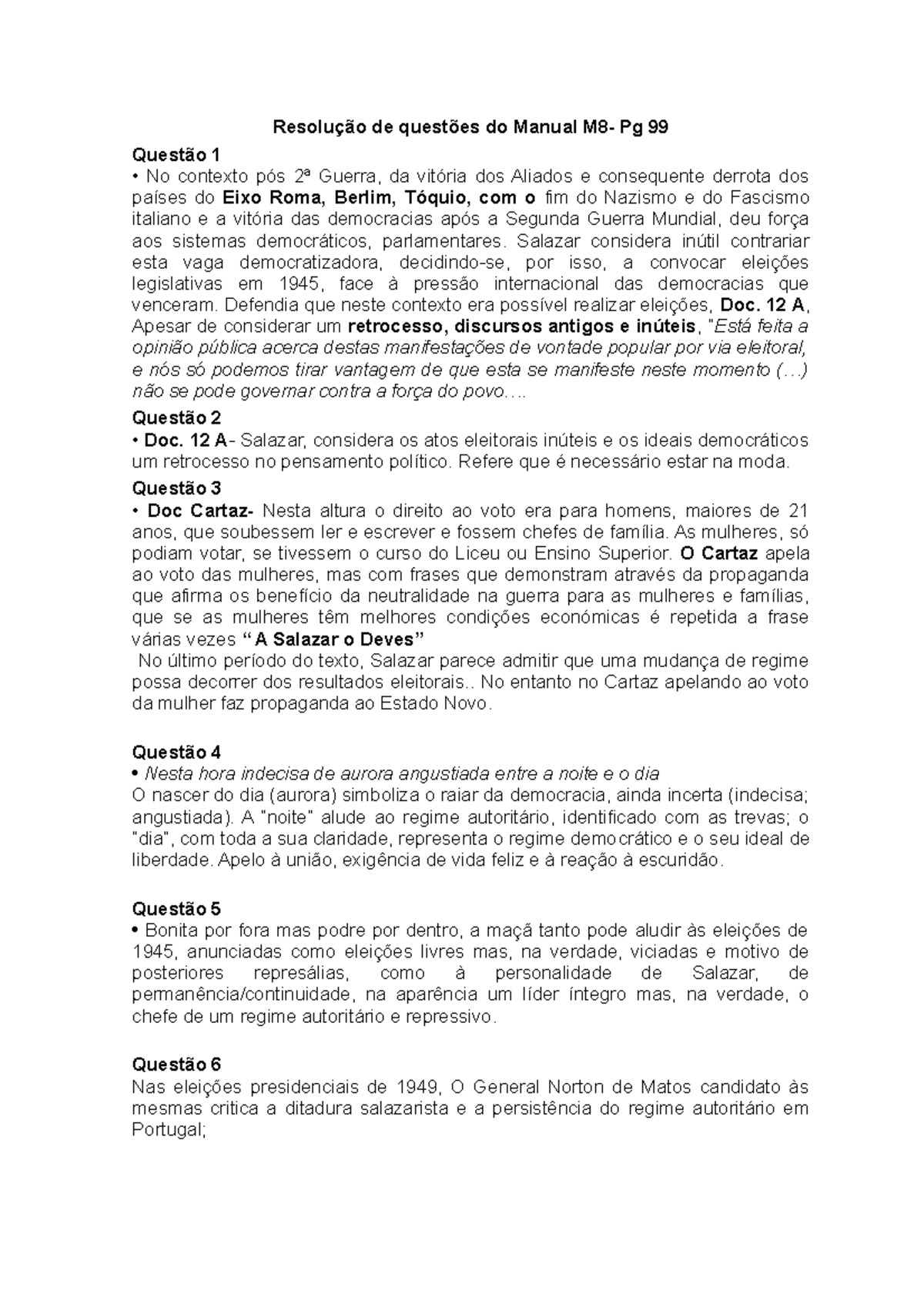 Questoes Manual M8 Pg 99 12 ano - Resolução de questões do Manual Pg 99 ...