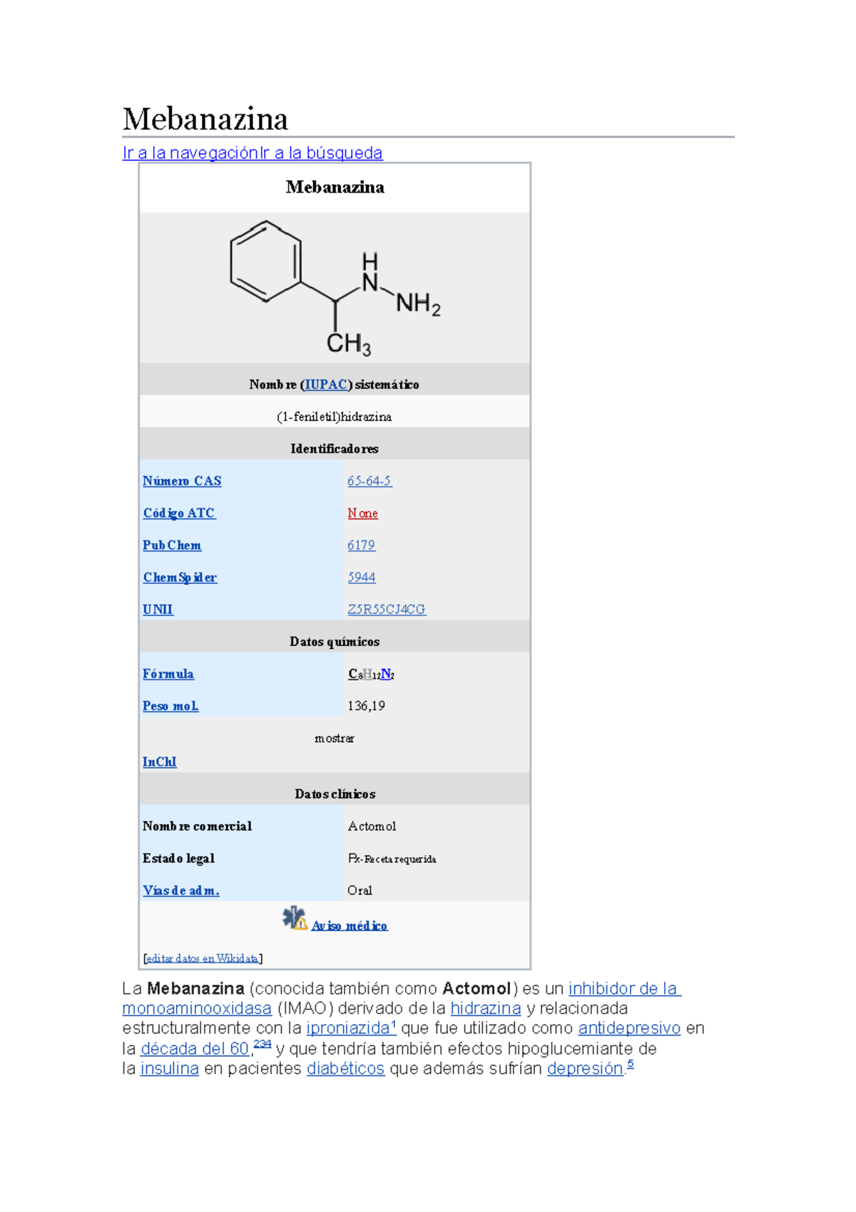 Mebanazina - kj,nm. - Mebanazina Ir a la navegación Ir a la búsqueda ...