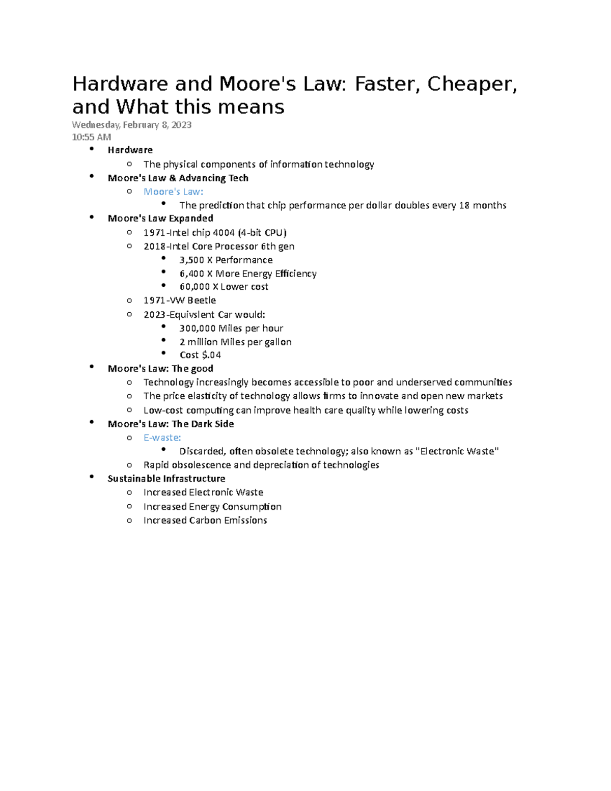 Hardware and Moore - CIS200: Miller - Hardware and Moore's Law: Faster ...