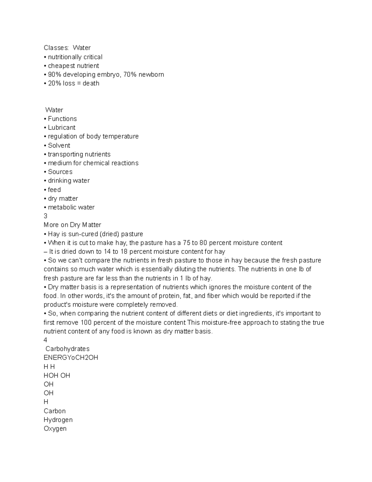 2b. Nutrients Part 2 - Classes: Water nutritionally critical cheapest ...