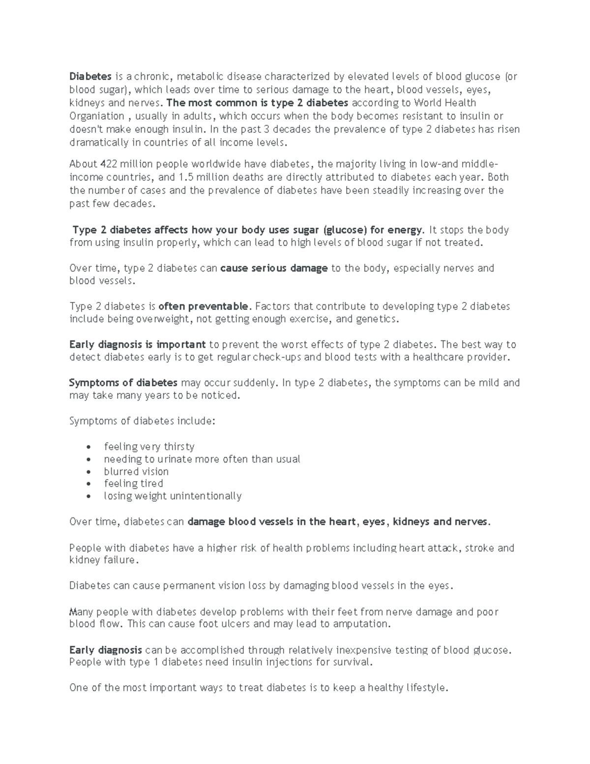 DMT2 - asdasd - Diabetes is a chronic, metabolic disease characterized ...