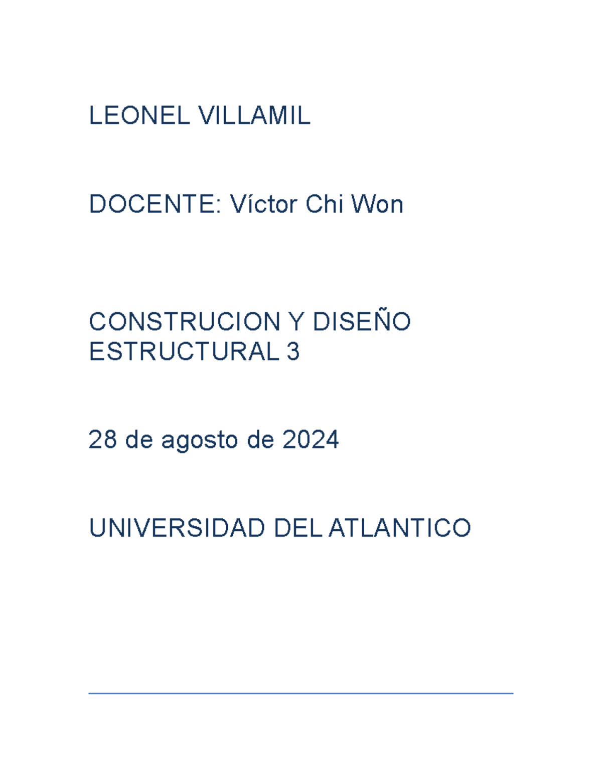 Informe semana tecnica-leonel villamil-c3 - LEONEL VILLAMIL DOCENTE ...