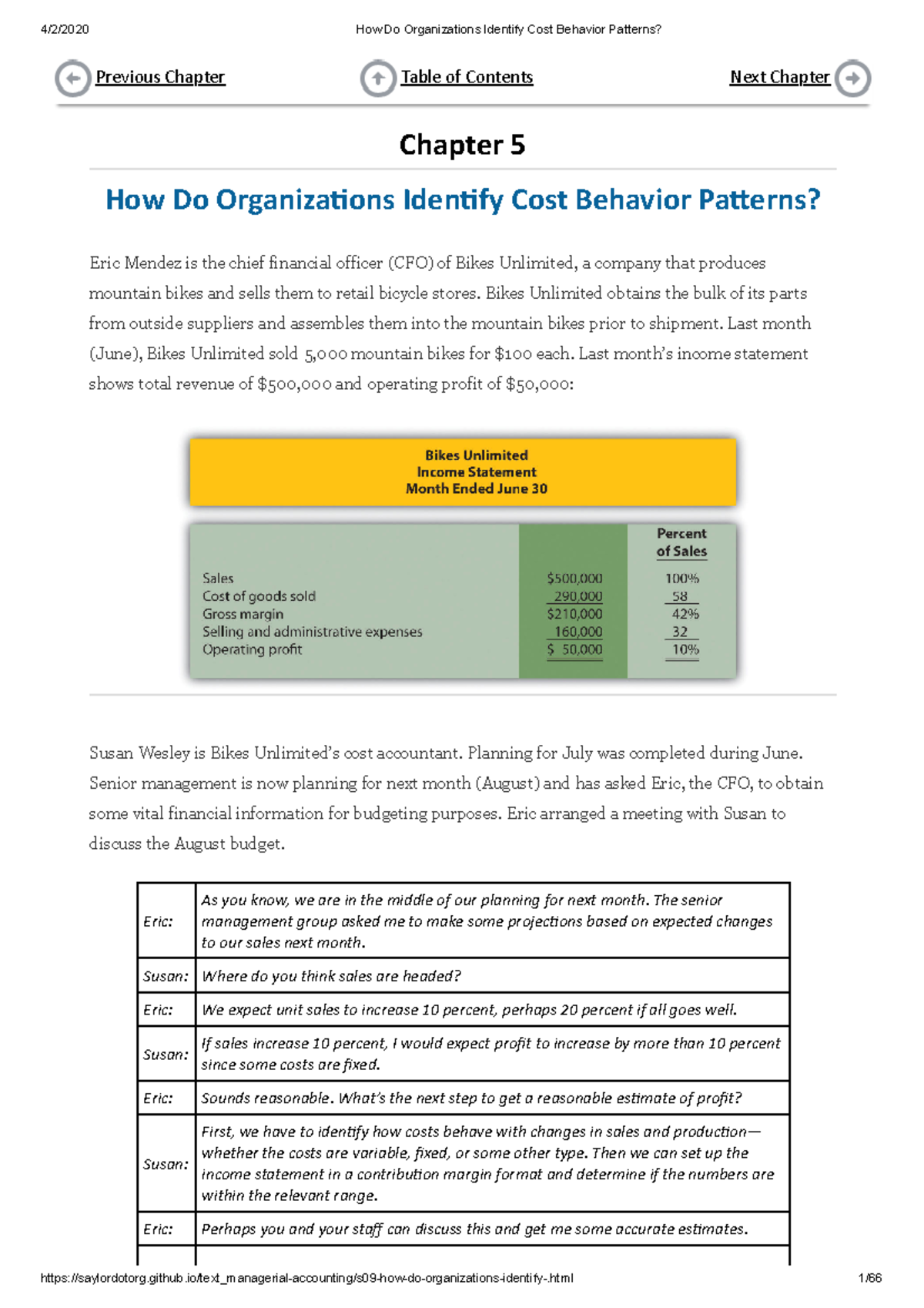 Chapter 5 How Do Organizations Identify Cost Behavior Patterns ...