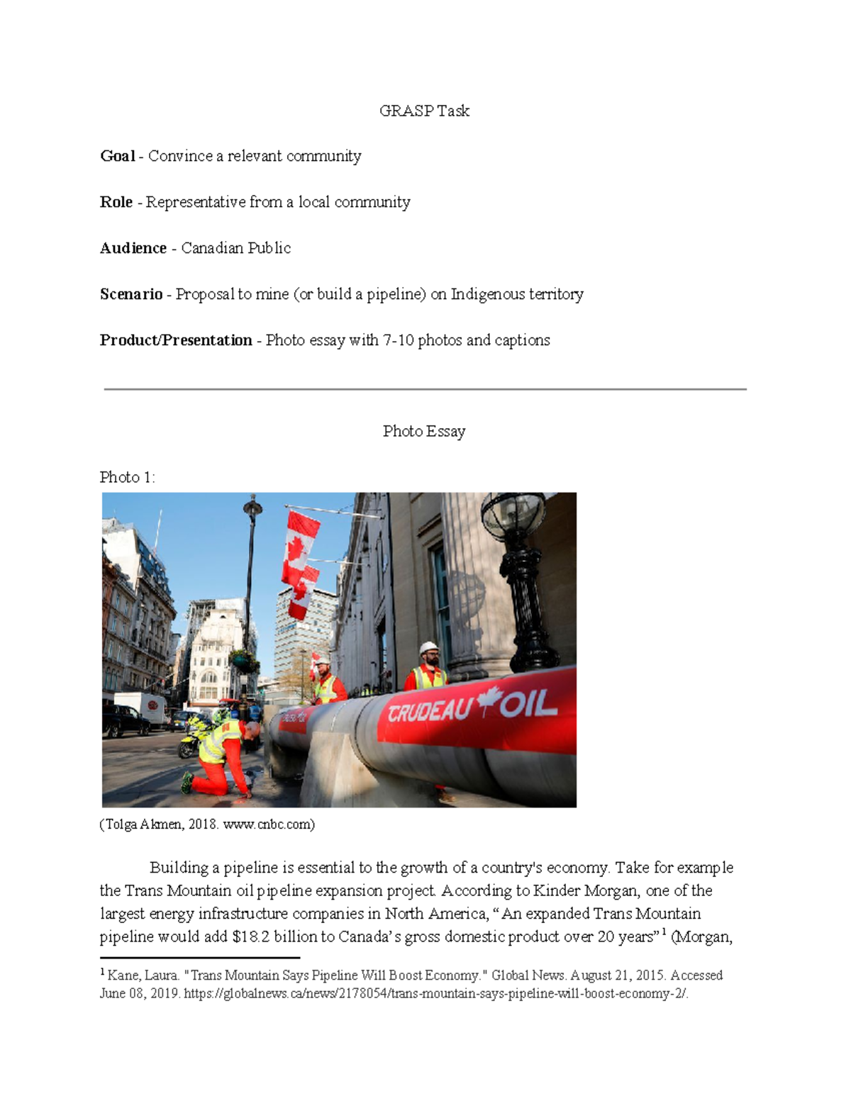 Grasp Task (Finished Copy) - GRASP Task Goal - Convince a relevant ...