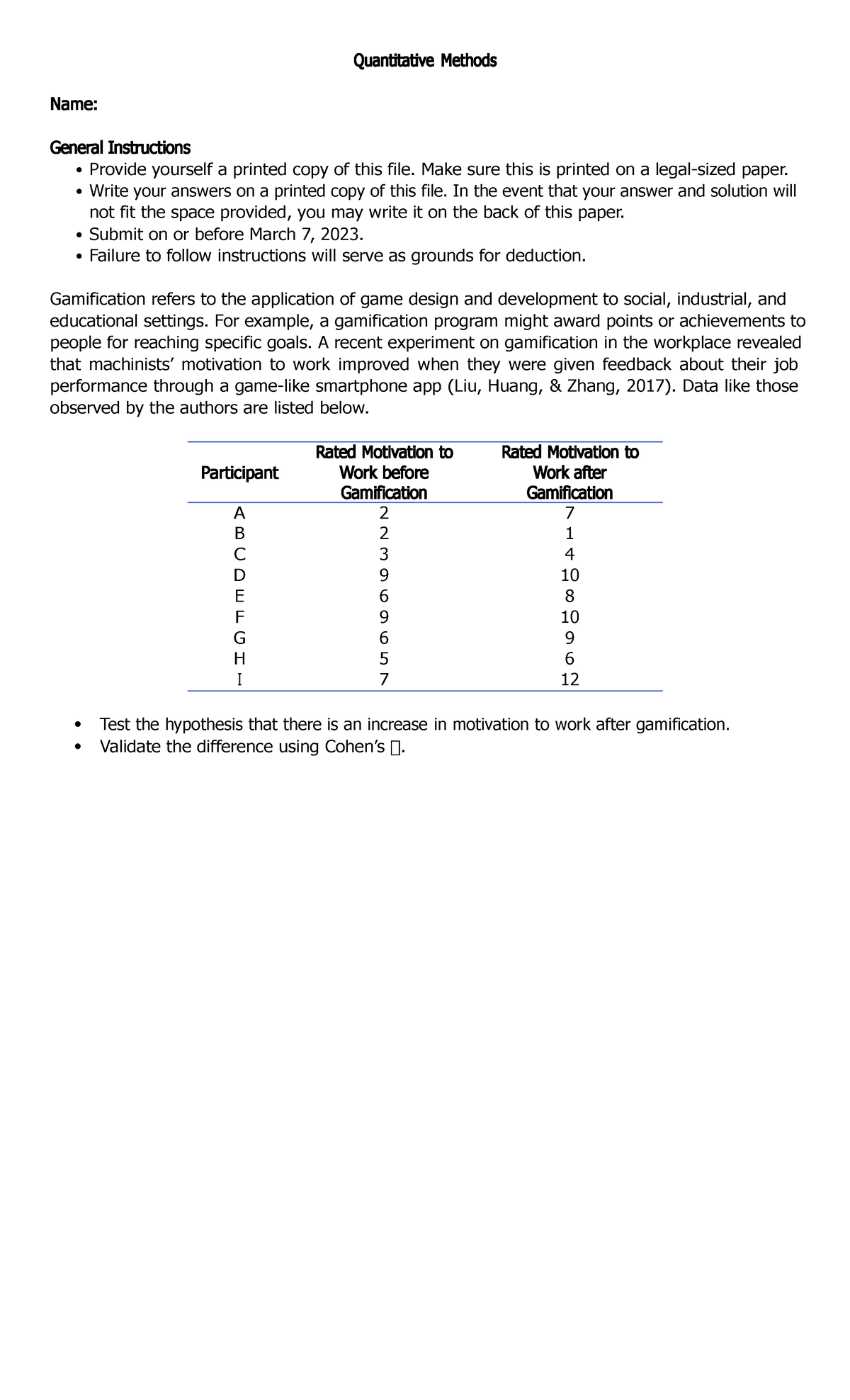 Activity Quantitative-3 - Quantitative Methods Name: General ...