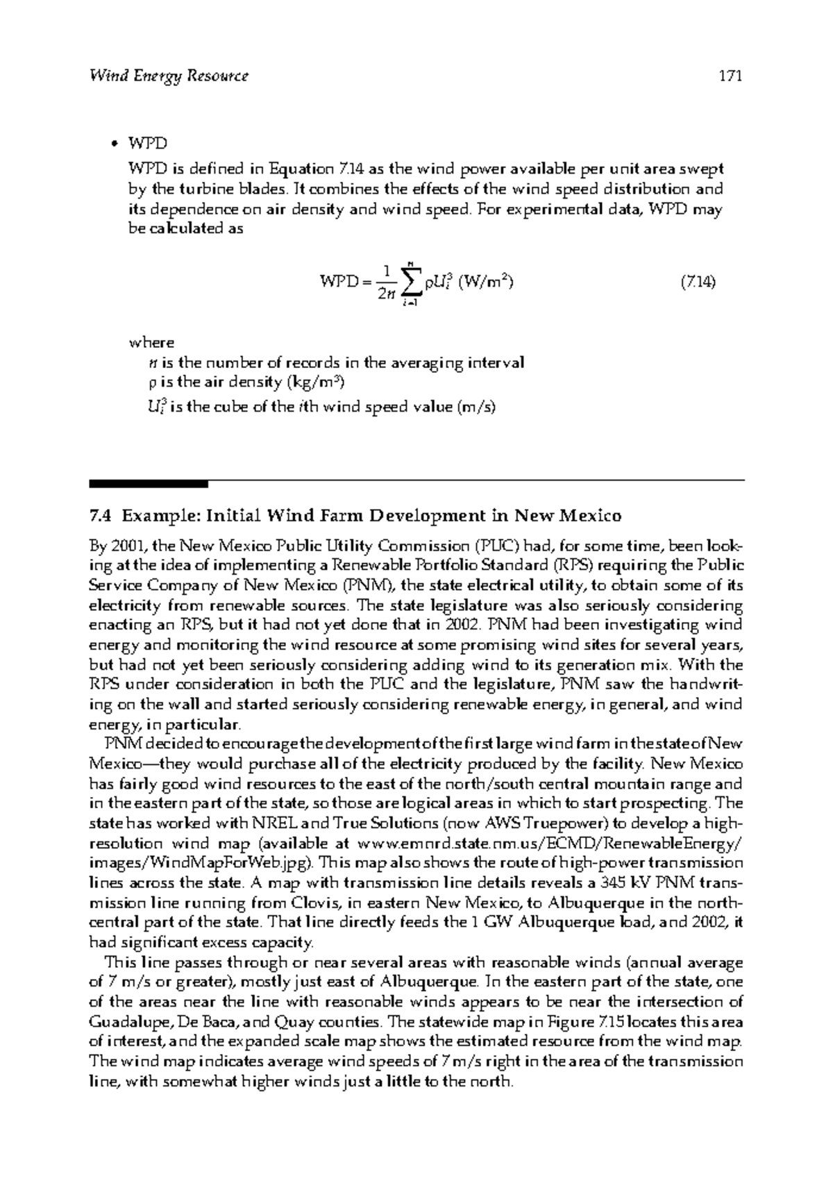 Energy Conversion, Second Edition ( PDFDrive.com )-38 - Wind Energy Resource 171 WPD WPD is de ...